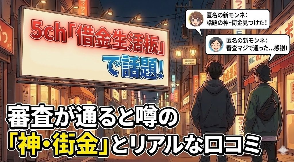 【2026年最新】5ch「借金生活板」で神と言われる街金と債務整理とリアルな評判｜マイセレクト I 審査の甘い消費者金融