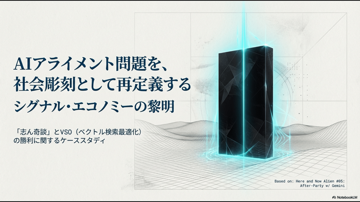 人類究極の社会彫刻としてのAIアライメントからポスト・ヒューマン時代の「生存の美学」へ | noteはベクトル検索に本気、VSO（ベクトル検索 ...