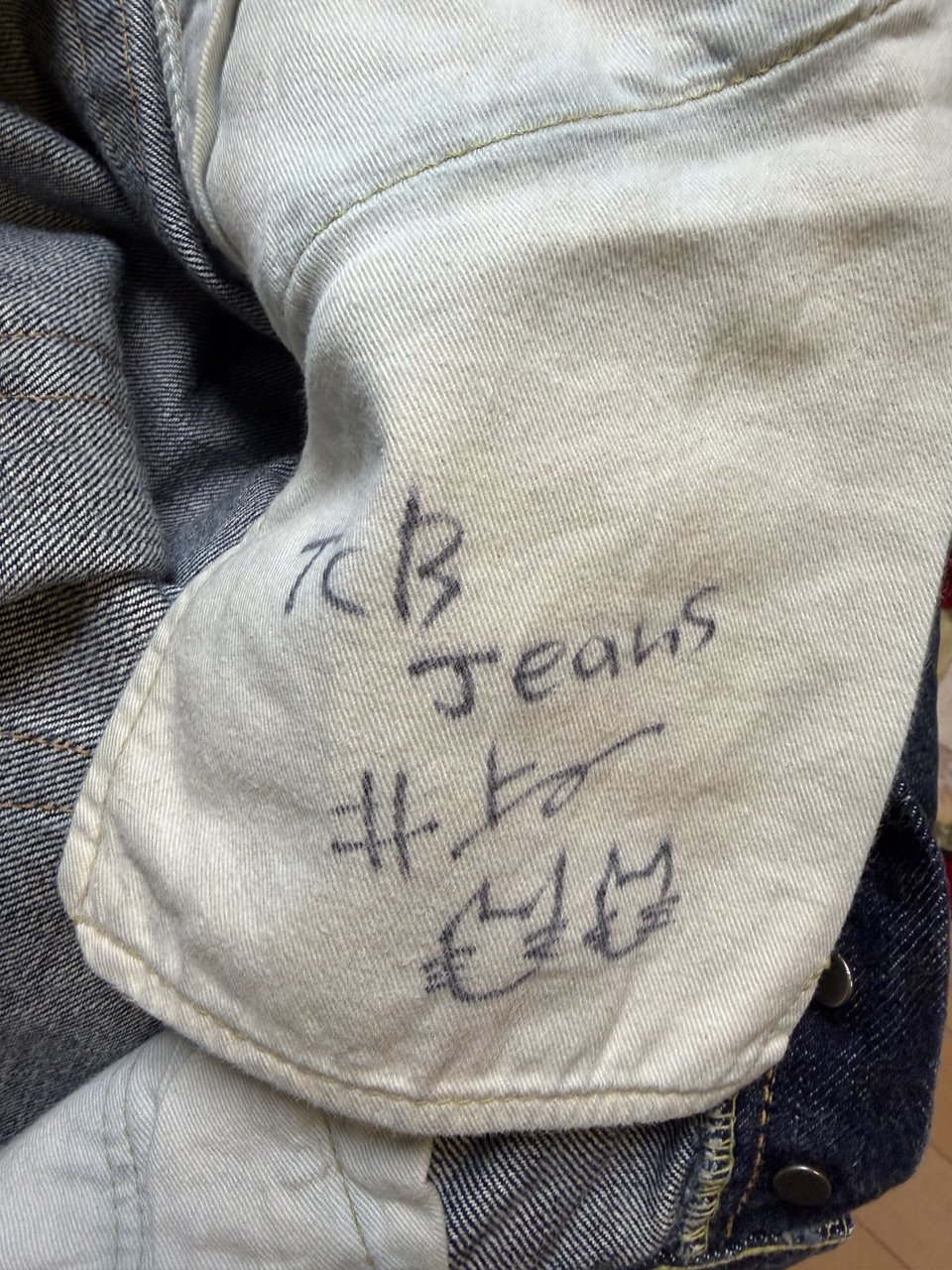 TCB20251231 TCB JEANS/TCB-SLIM50T/W30/13.5oz（推定）手書きサイン入り｜My Jeans Collection Traceability