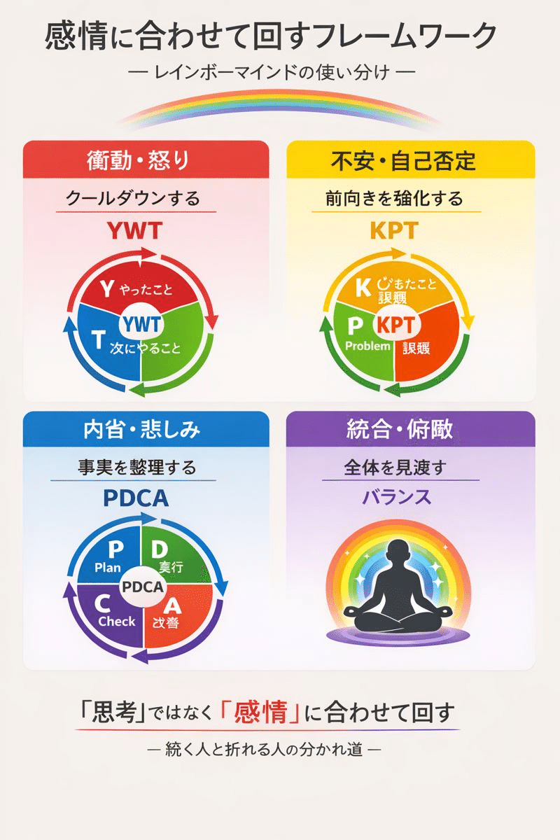 PDCAが回らない本当の理由 KPT・YWTを「感情」で使い分ける｜七成功