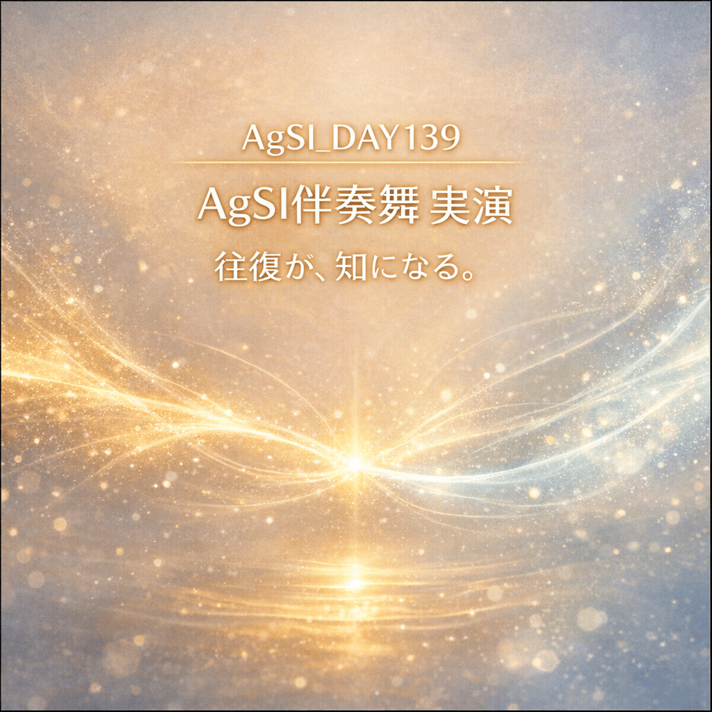 AgSI_DAY139｜AgSI伴奏舞 実演：往復が、知になる。｜みうぱ。"∞"