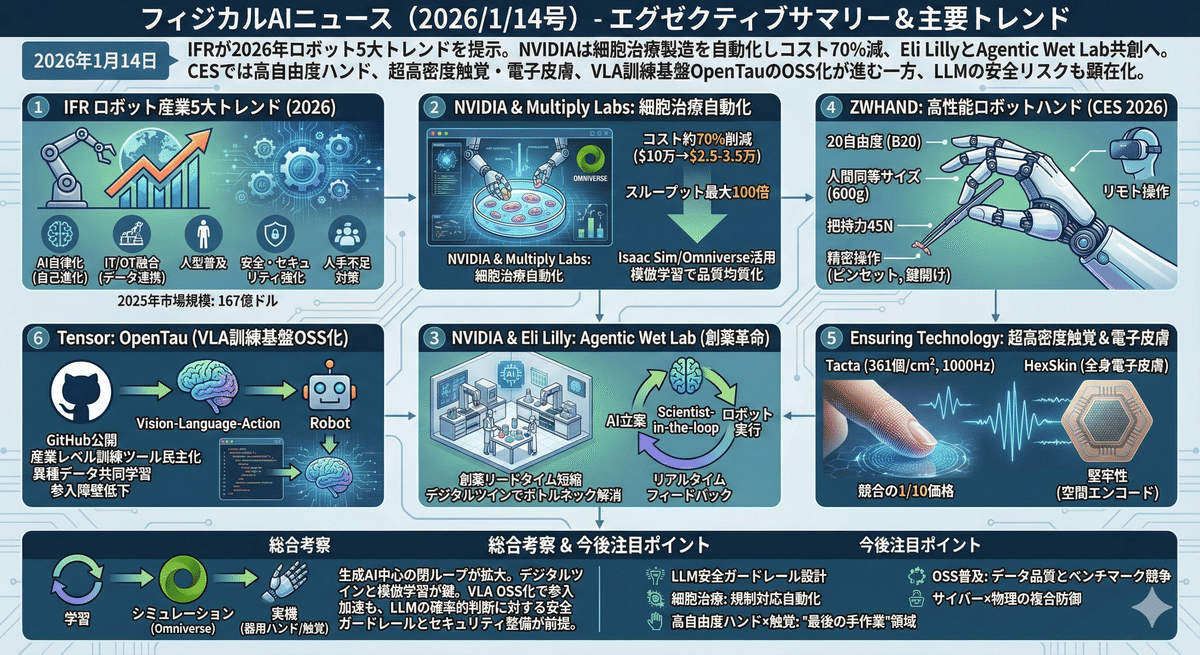 フィジカルAIニュース(2026/1/14号)｜Yasuhito Morimoto