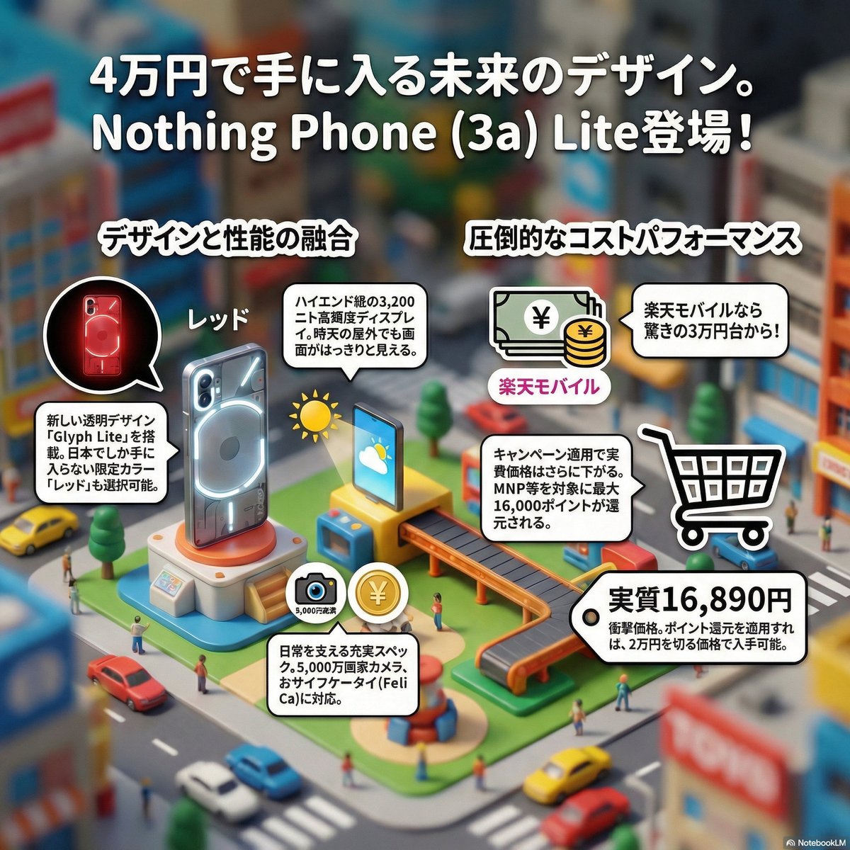 4万円で手に入る「未来」。Nothing Phone (3a) Liteの透明デザインと日本限定レッドの衝撃｜y-kishioka