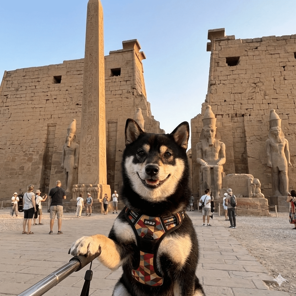 柴犬の旅行記 in Egypt!｜ペット｜国内旅行｜世界旅行｜生成AI｜おはぎ（柴犬）旅行