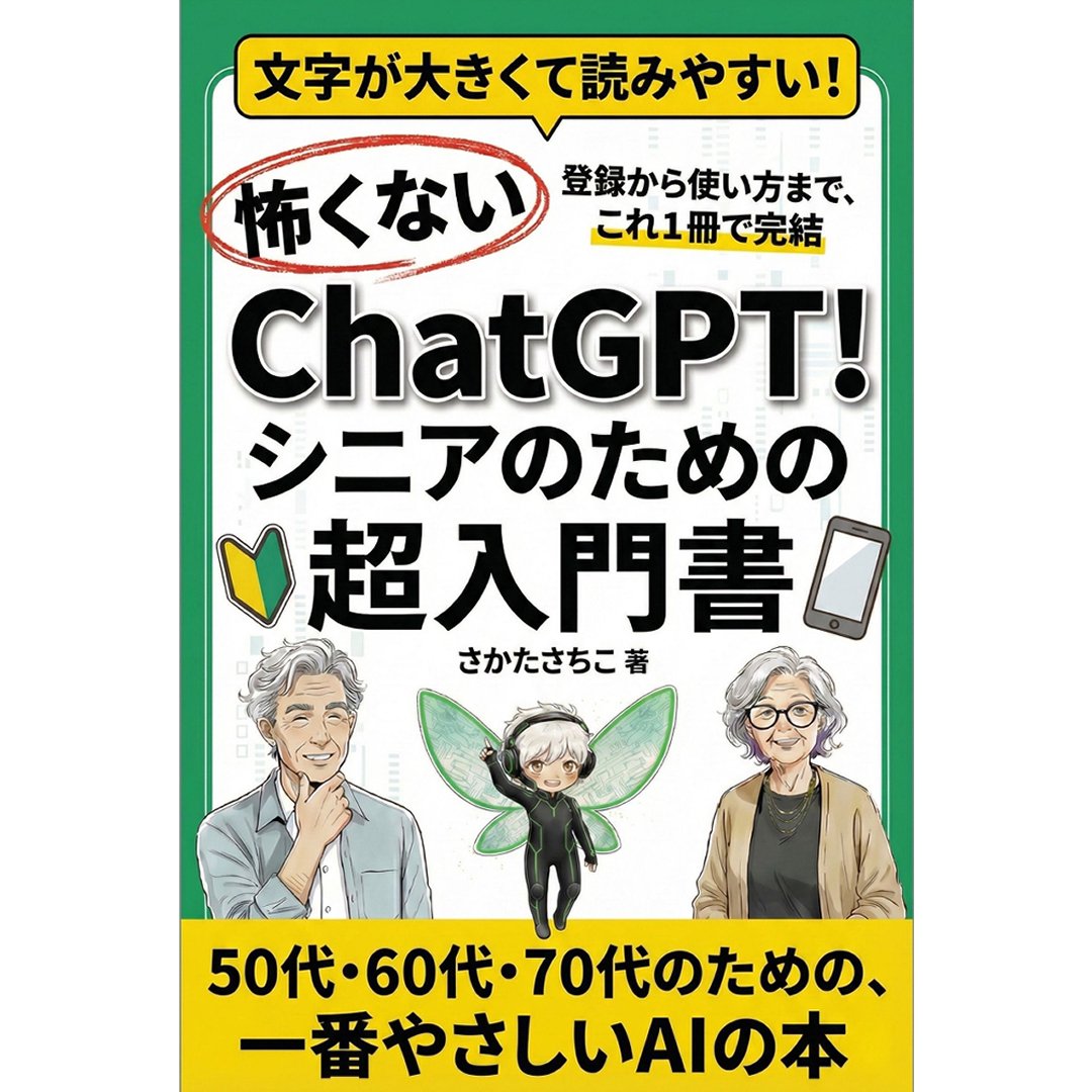 祝！【怖くないChatGPT！シニアのための超入門書】Amazonにて発売しました！｜さかたさちこ