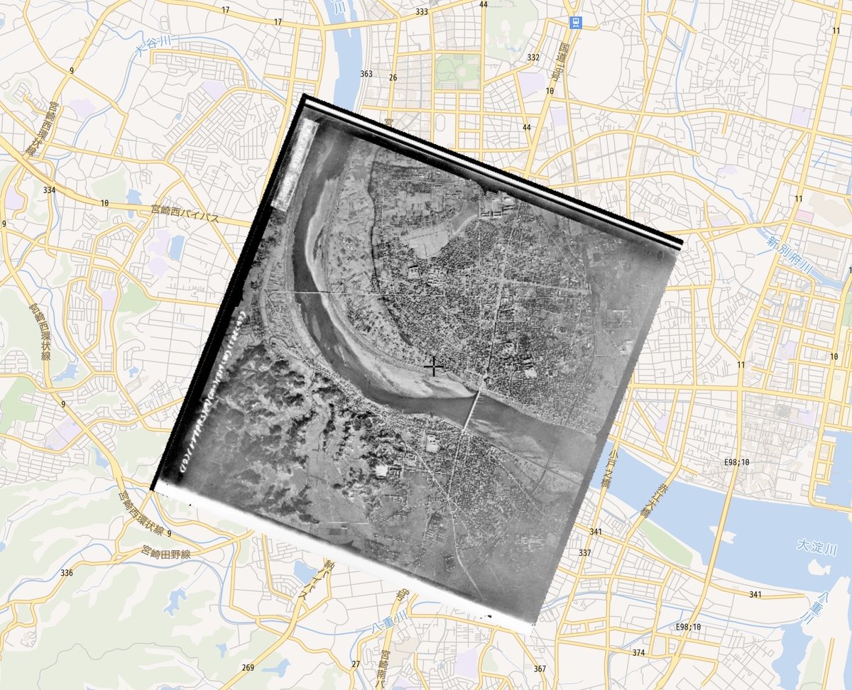 戦前の航空写真を現代地図に重ねる。OH3なら2点クリックで終わる｜kenzkenz