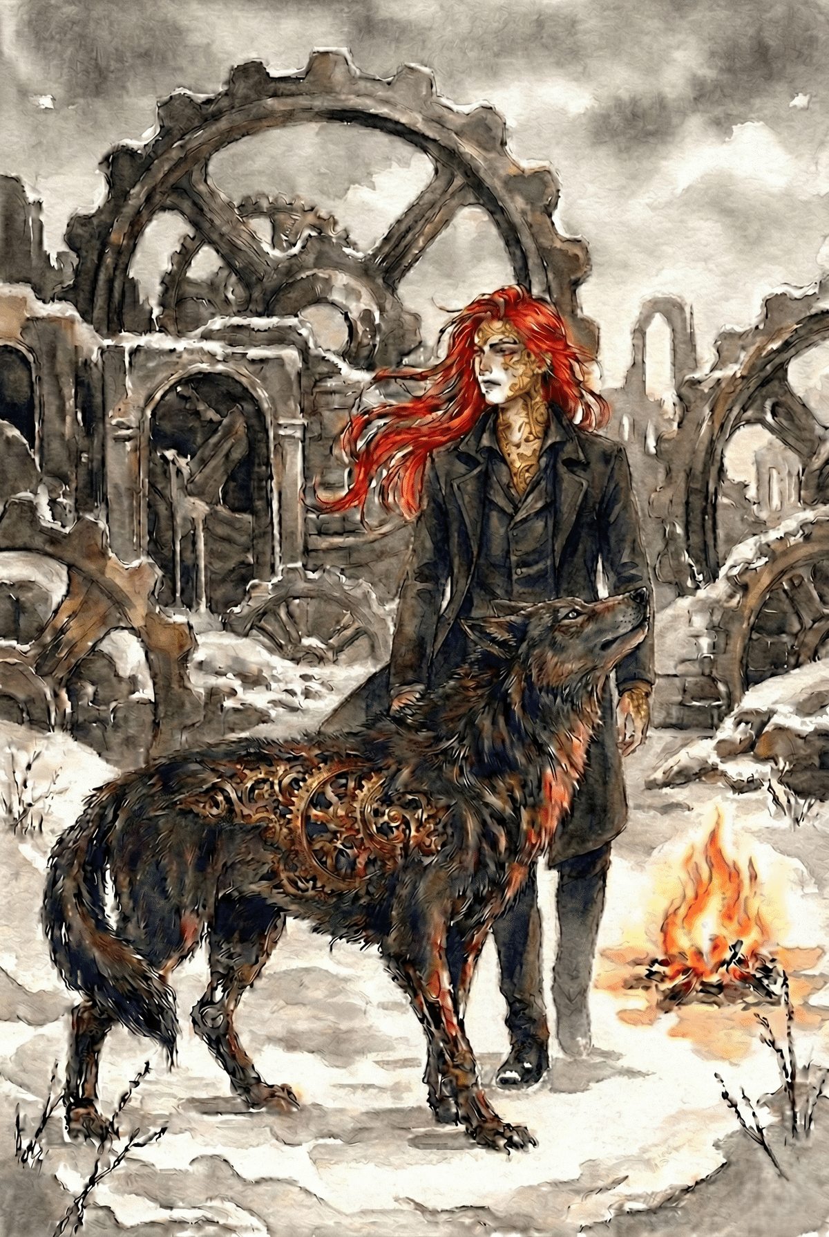 【幻想画廊】No.012 凍てつく歯車と残り火 / No.012: Frozen Gears and Embers｜幻想画廊の女主人 エルゼ ...