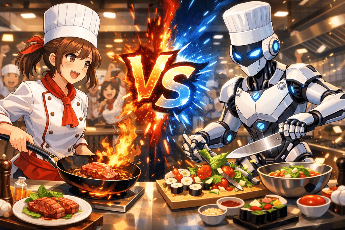 本日のお題「二人の料理人の差をどう味わう？#257」by Gemini3｜たなかの