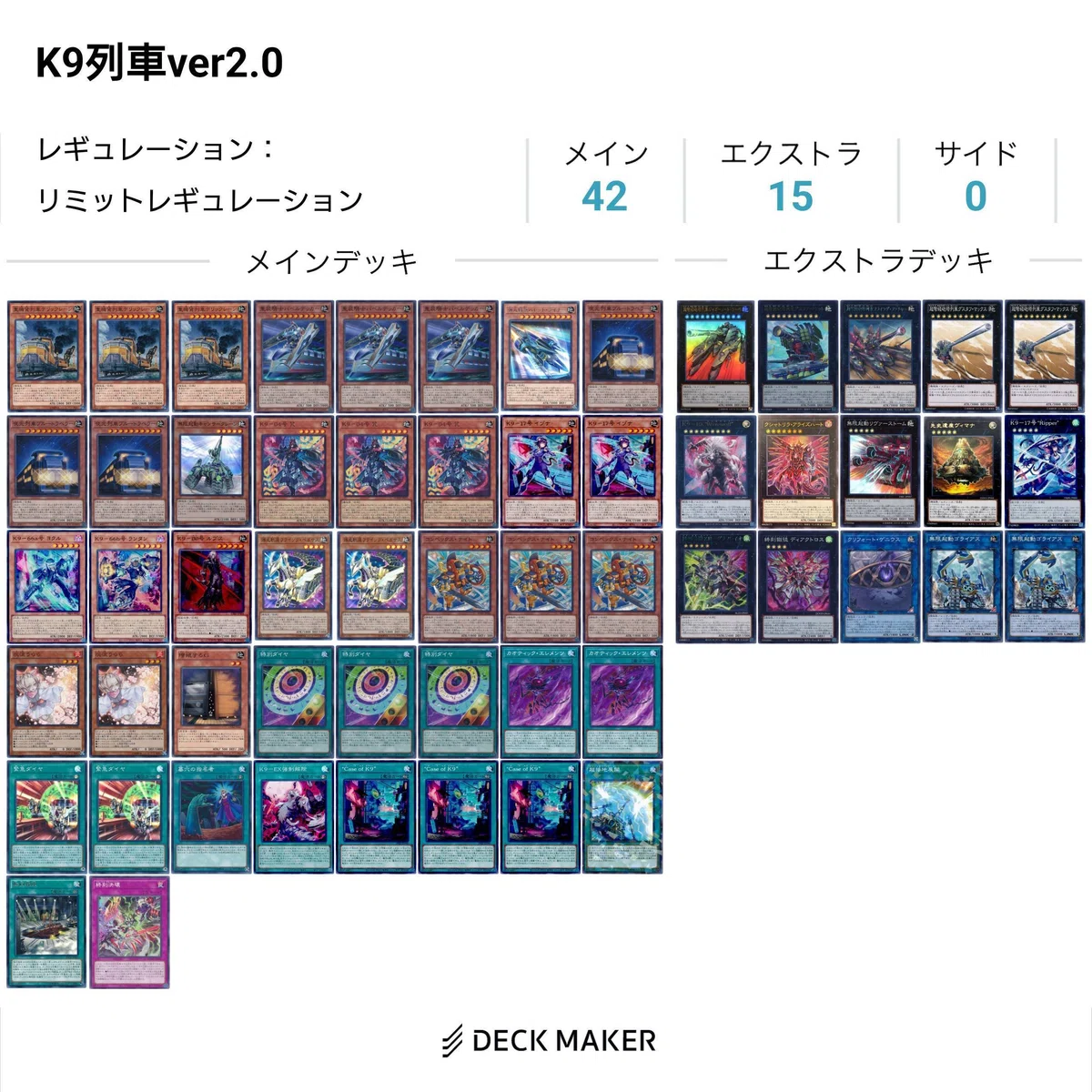 【基本無料】K9列車入門解説【遊戯王OCG】｜sangul