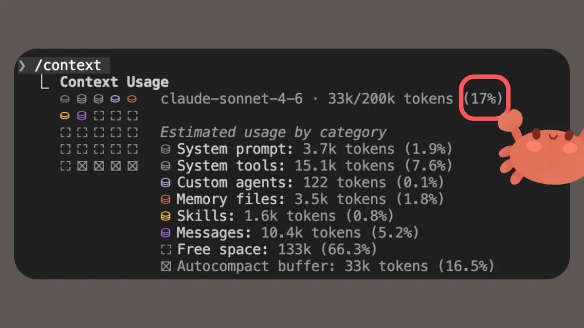 Claude Code使いこなし術「/compact」長引いた会話を要約してコンテキストをスッキリ保つ｜かにくん🦀のClaude Code学校