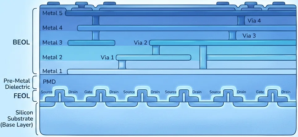 【初心者向け】BEOLとは？半導体の“配線づくり”工程をやさしく解説｜Monari(モナリ)