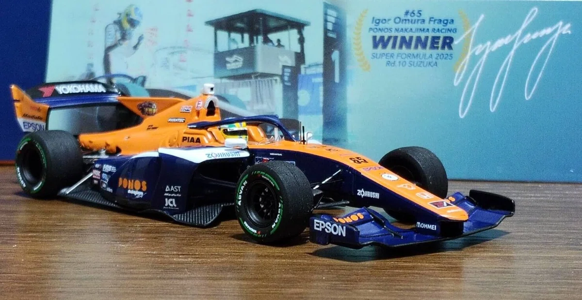 Spark 1/43 PONOS NAKAJIMA RACING SF23 No.65 Super Formula 2025 Winner ...