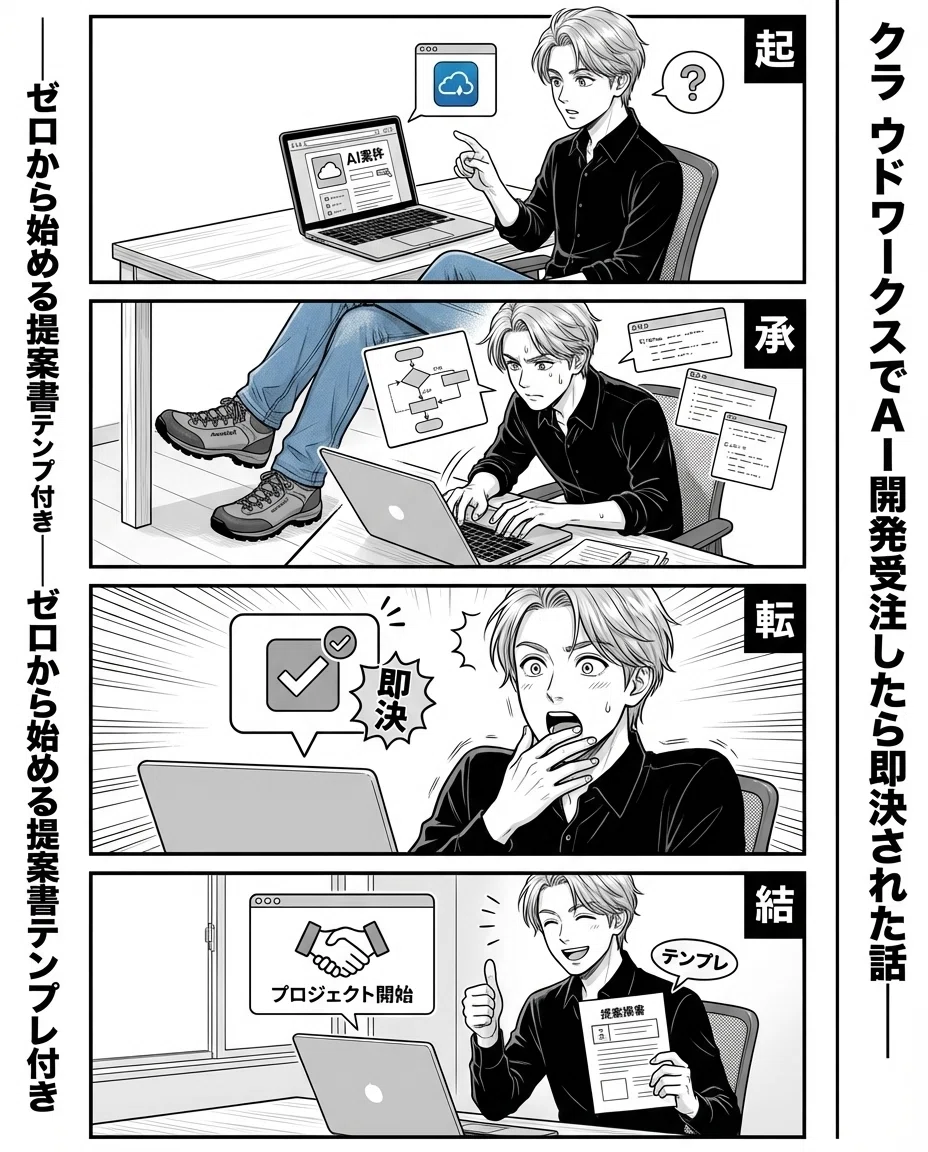 クラウドワークスでAI開発受注したら即決された話——ゼロから始める提案書テンプレ付き｜HIROKI
