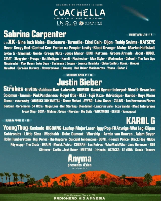 coachella--timetable｜雨乃街