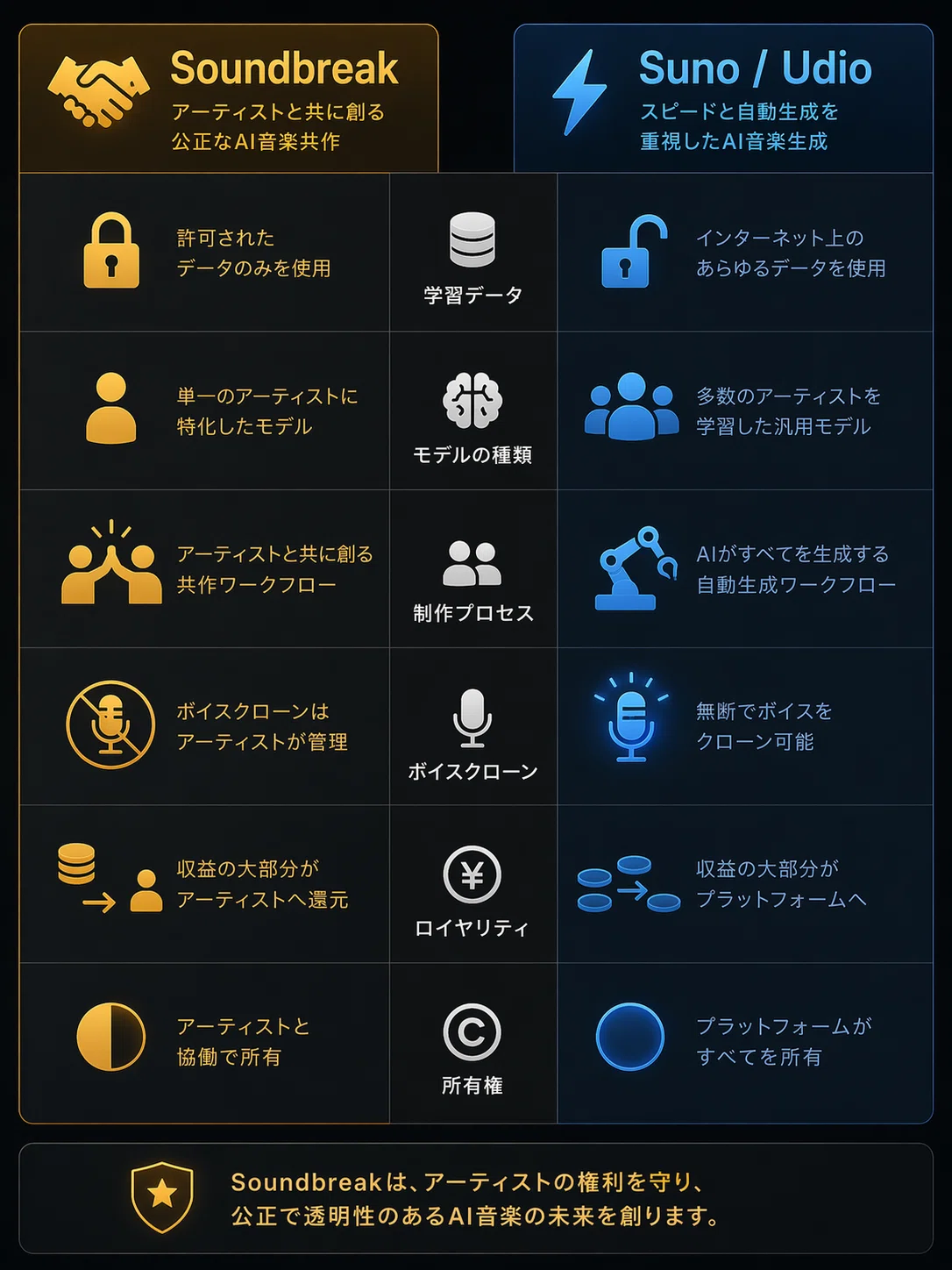 新たな音楽生成AI「Soundbreak」 ・ 世界初の「アーティスト公認」生成プラットフォーム｜いにしえ@AIクリエイター