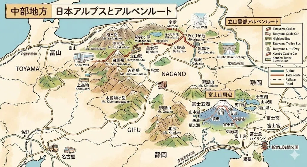 【通訳案内士試験】中部地方の地理・歴史・文化・観光を網羅！合格への完全攻略ガイド｜ichiwawa