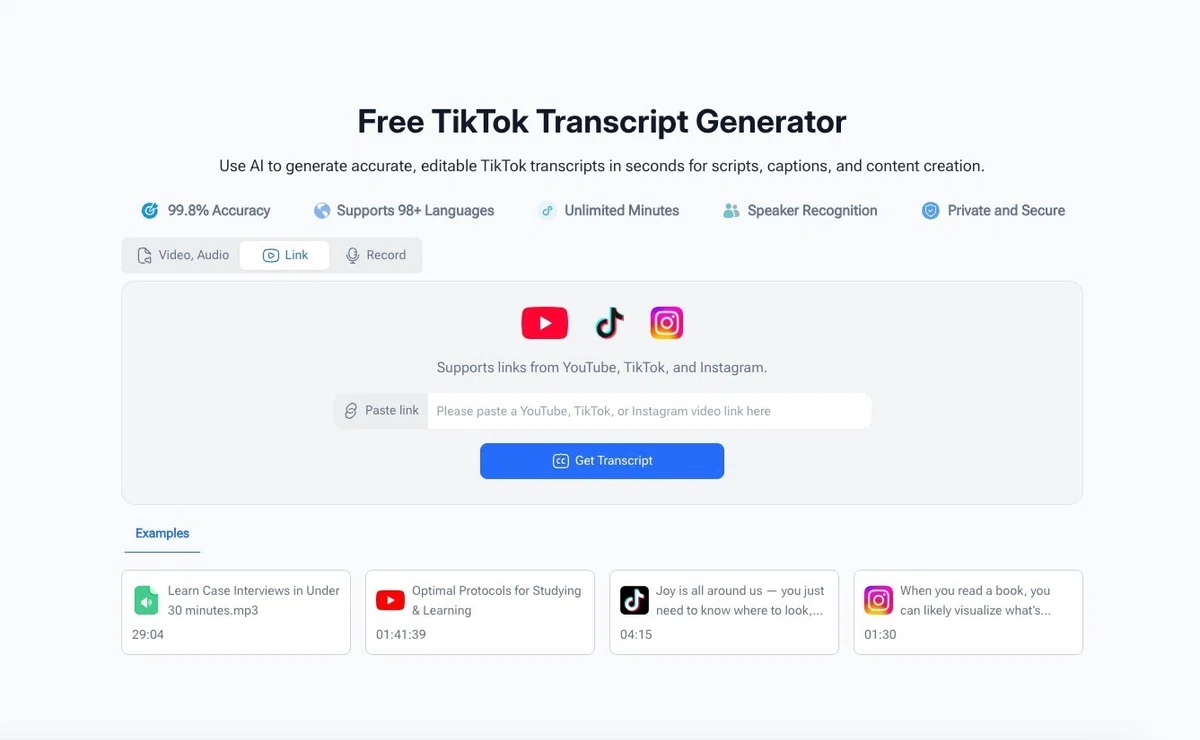 TikTok の制作業務を一新：クリエイター向け究極の AI トランスクリプト生成ツール｜moxiq