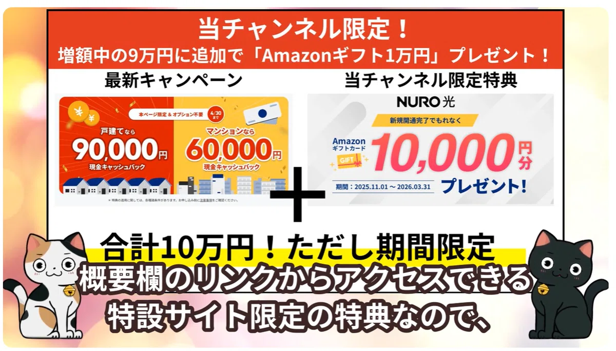 【2026年4月】NURO光のキャッシュバック完全ガイド！最大90,000円の受け取り方・いつもらえるか・失敗パターンまで全部解説｜猫のネット回線ch