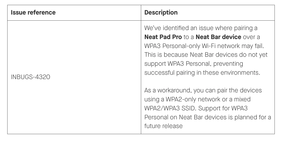 Neat Devices: バージョン 26.2.0 - Neat Pad Pro および Neat Board 32 のリリースノート ...