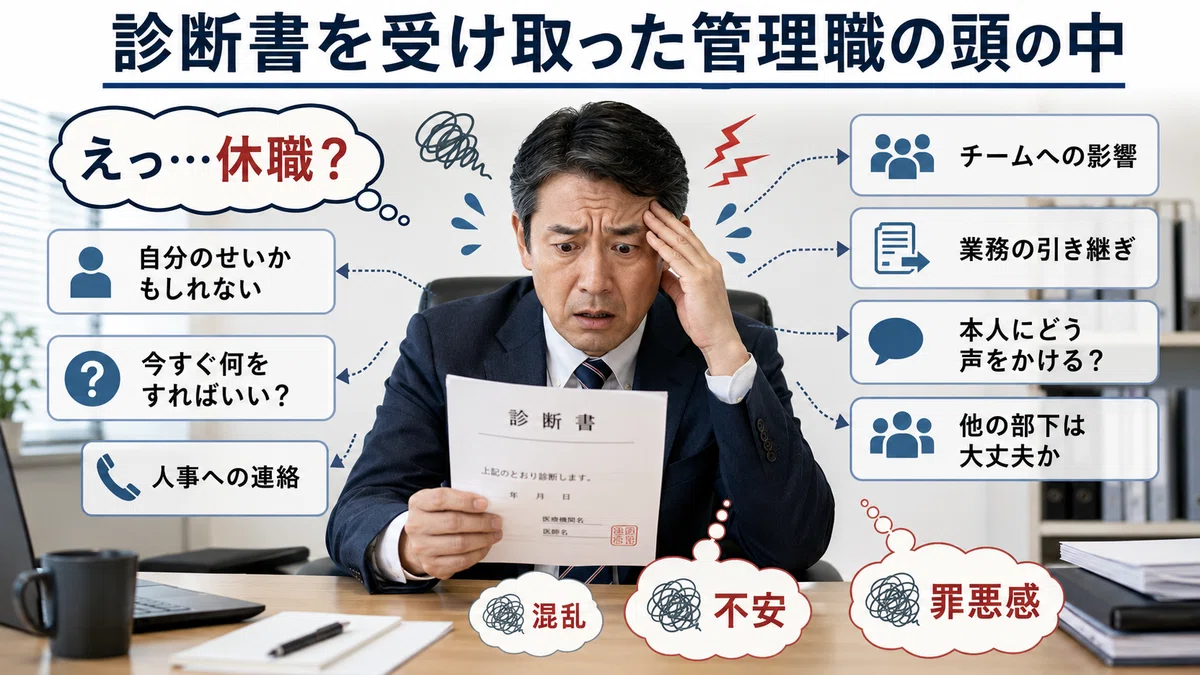 部下から診断書を出された日。後悔している管理職に伝えたいこと｜いしたか060
