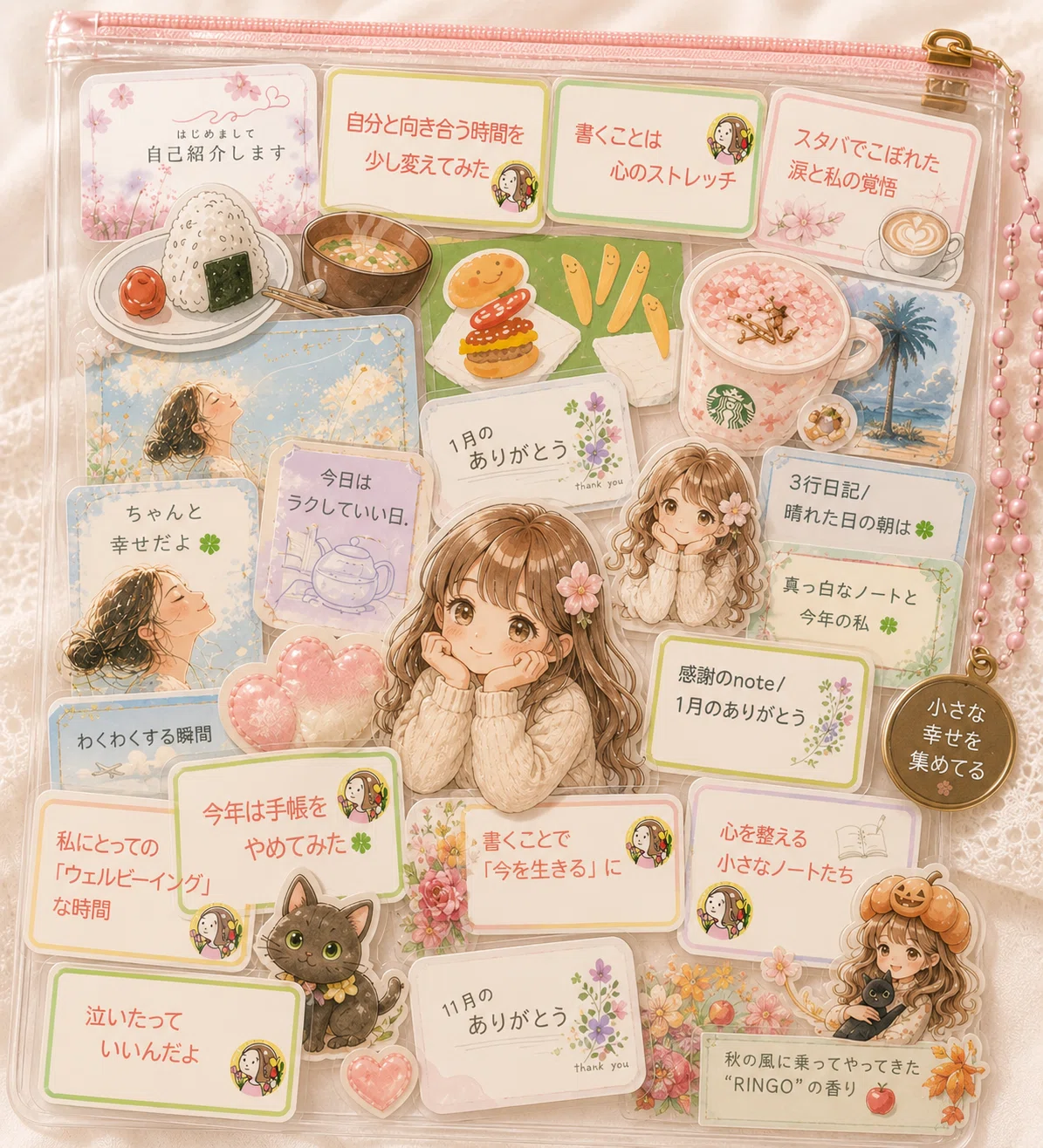 私のnote記事でガチャ詰めポーチを作ってみた話｜ののさん🌸ゆっくりのんびり私らしいnote