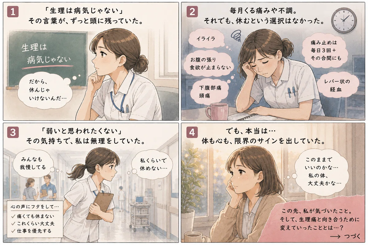 「生理は病気じゃない」その言葉で、自分を追い込んでいた｜hitomi