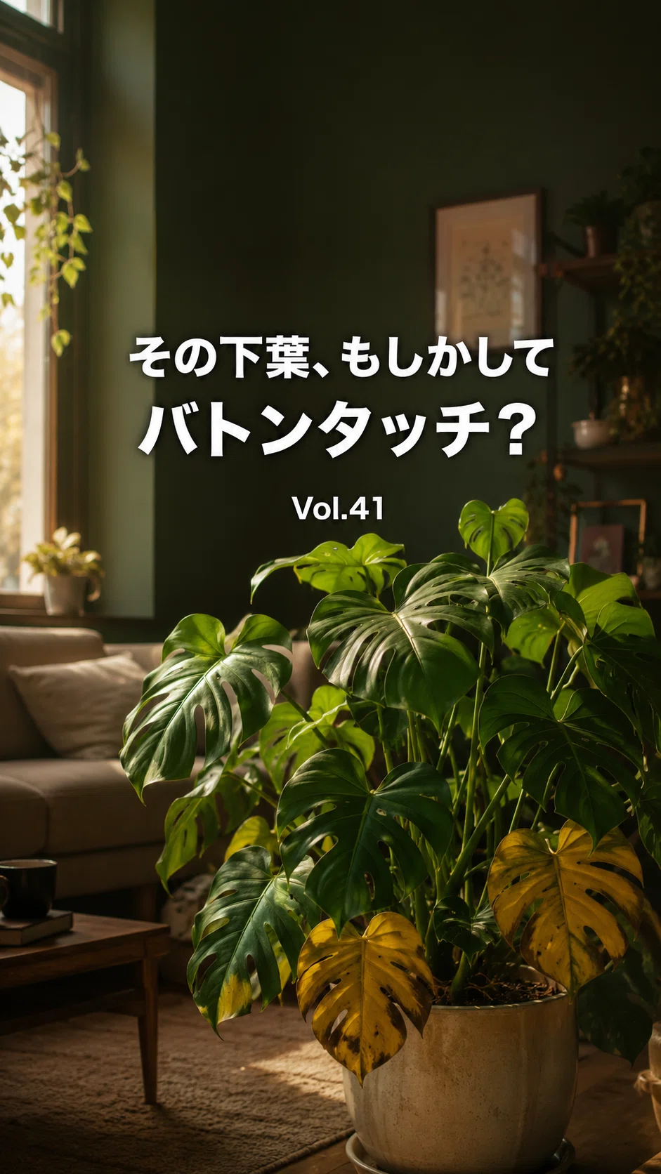 その下葉、もしかしてバトンタッチ？ 植物が自分で葉を手放す理由｜Biophilic Style