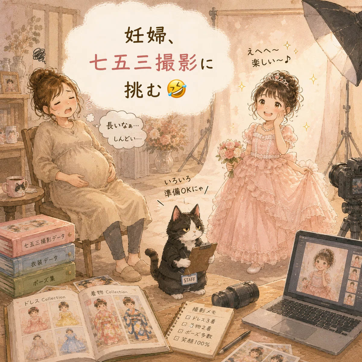 『七五三と母の現実🤣｜Part1 重い腰、ようやくあげた3年目』｜こじこま助産師｜そっと話せる場所