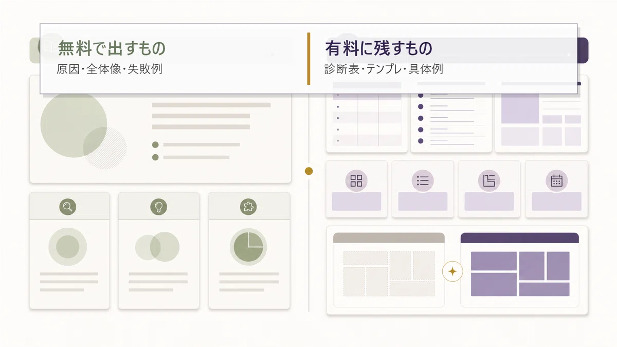 有料noteの無料部分で満足される人へ。出す情報と残す情報を分ける｜たける