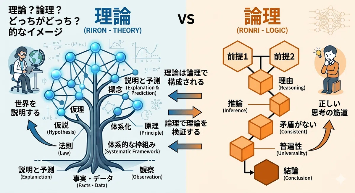 「理論」と「論理」の違い どっちがどっち？｜いのきゅー