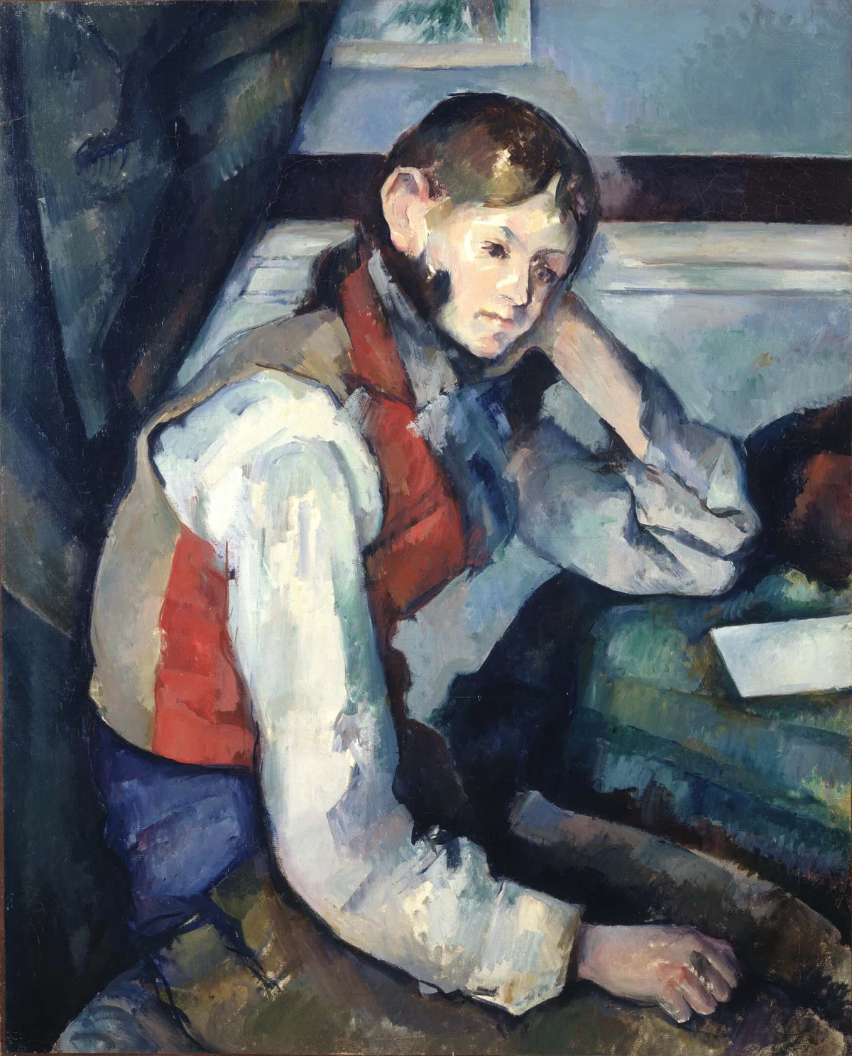 【The Beauty of Form Born from Melancholy】 Cézanne's 'The Boy in the Red ...
