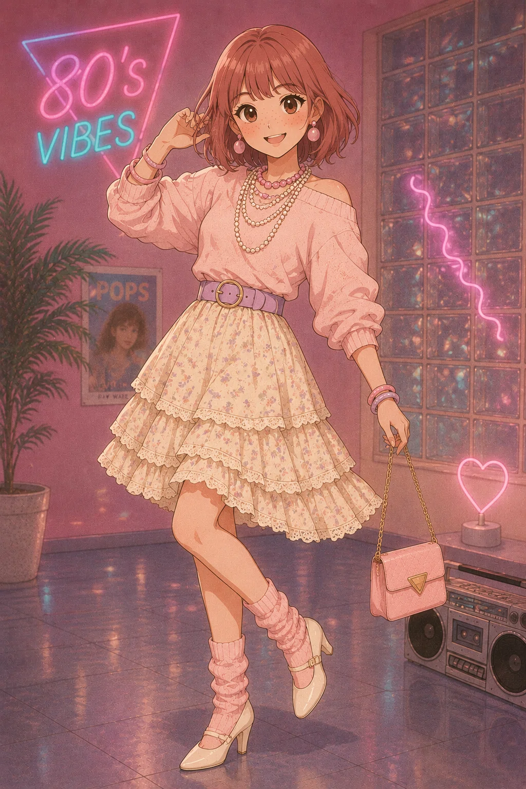 【PolloAIコラボ企画】🪩レトロにエモい～80s Japanese Idol City Pop～｜アート・表現部門｜PolloAIxしろ ...