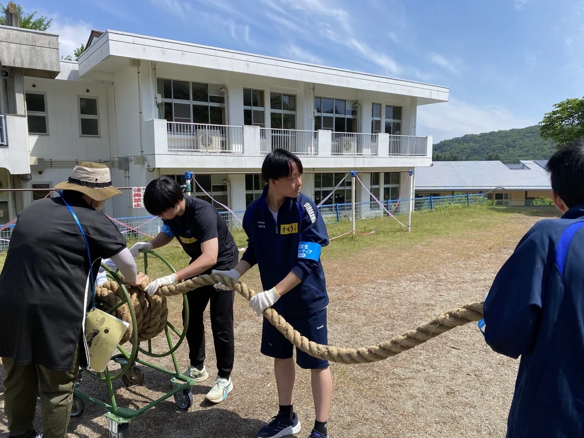 小学校での運動会ボランティア｜福島県立白河高等学校