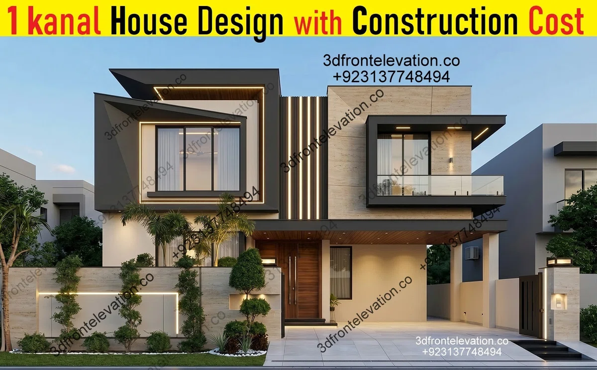 1 kanal House Design with Construction Cost 2026｜Home Architect ...