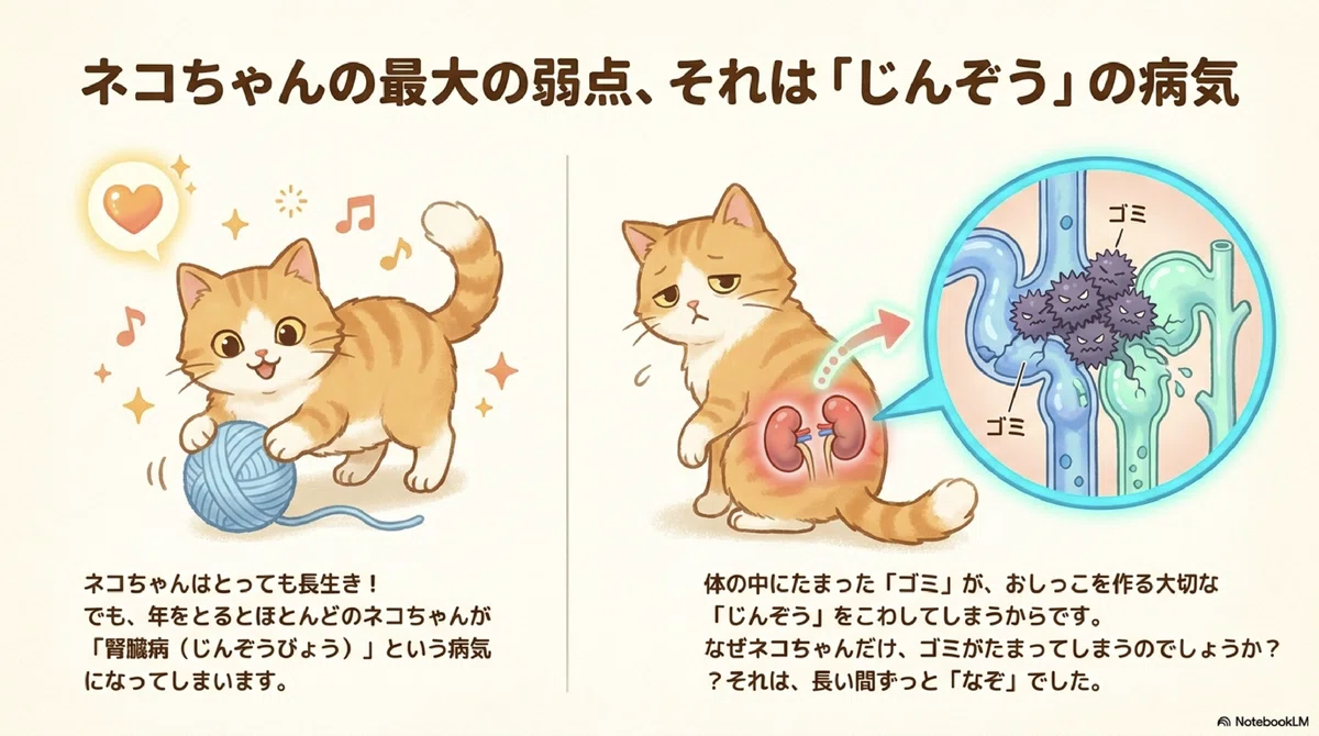 猫の不治の病「腎臓病」が治る未来｜釈迦に説法