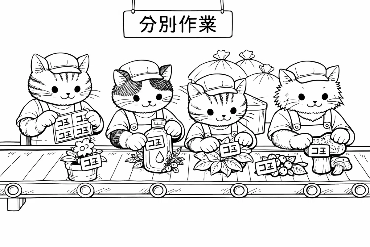 「猫アロマ」ゴミ用のグルクロン酸シール｜Harumi