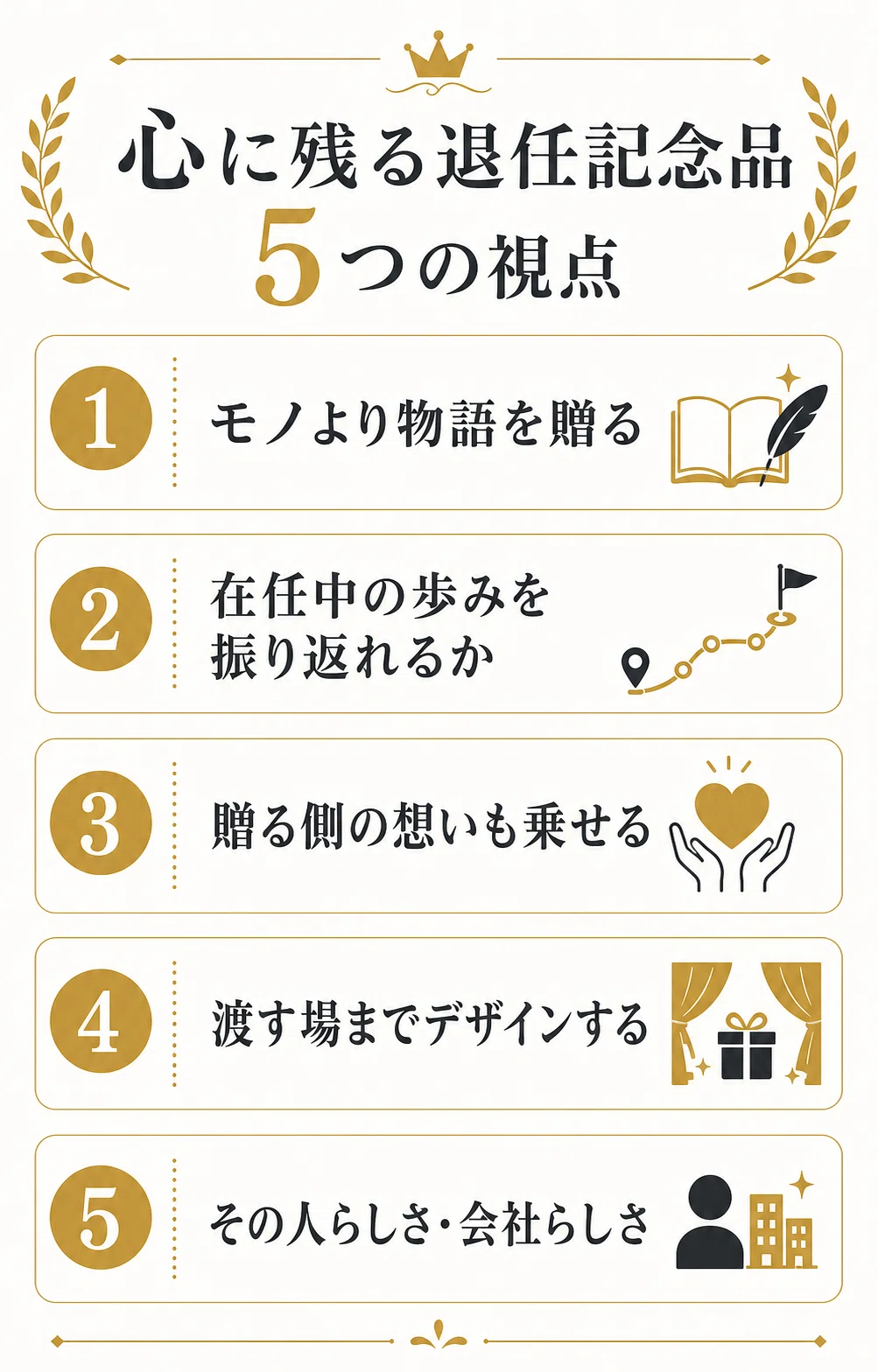 退任・引退される方への記念品、何を贈る？心に残る選び方とアイデア｜井場雄一