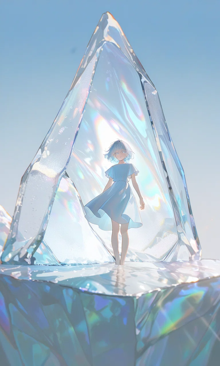 AI Illustrations | The cool transparency of ice and a refreshing girl ...