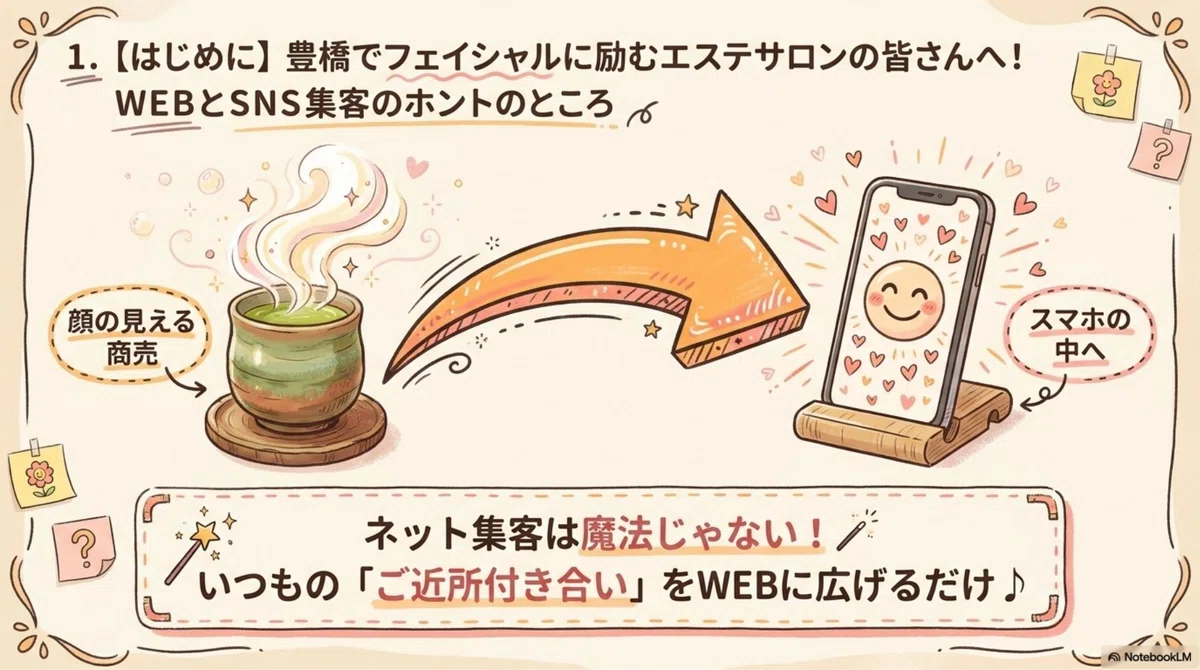 豊橋のフェイシャル自慢のエステサロン必見！WEBとSNSを活用して集客を成功させる秘訣｜豊橋の売れる看板屋さん&お店のネット集客アドバイザー 市橋求