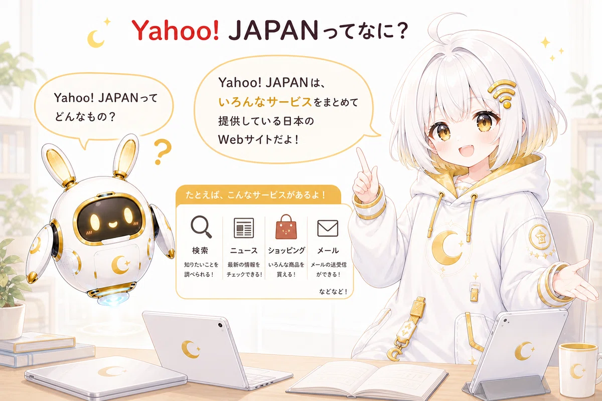 #07「Yahoo! JAPAN」って、なんのこと？【月奈樹らむのふわっとIT用語解説】インターネットまわりの用語12選｜月奈樹らむ｜やさしい ...