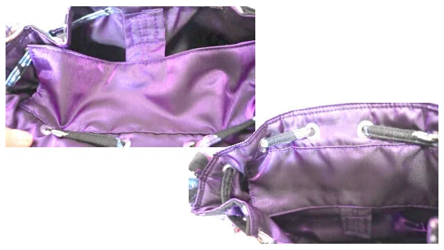 A drawstring bag, a popular style from the late 1980s that many admired ...