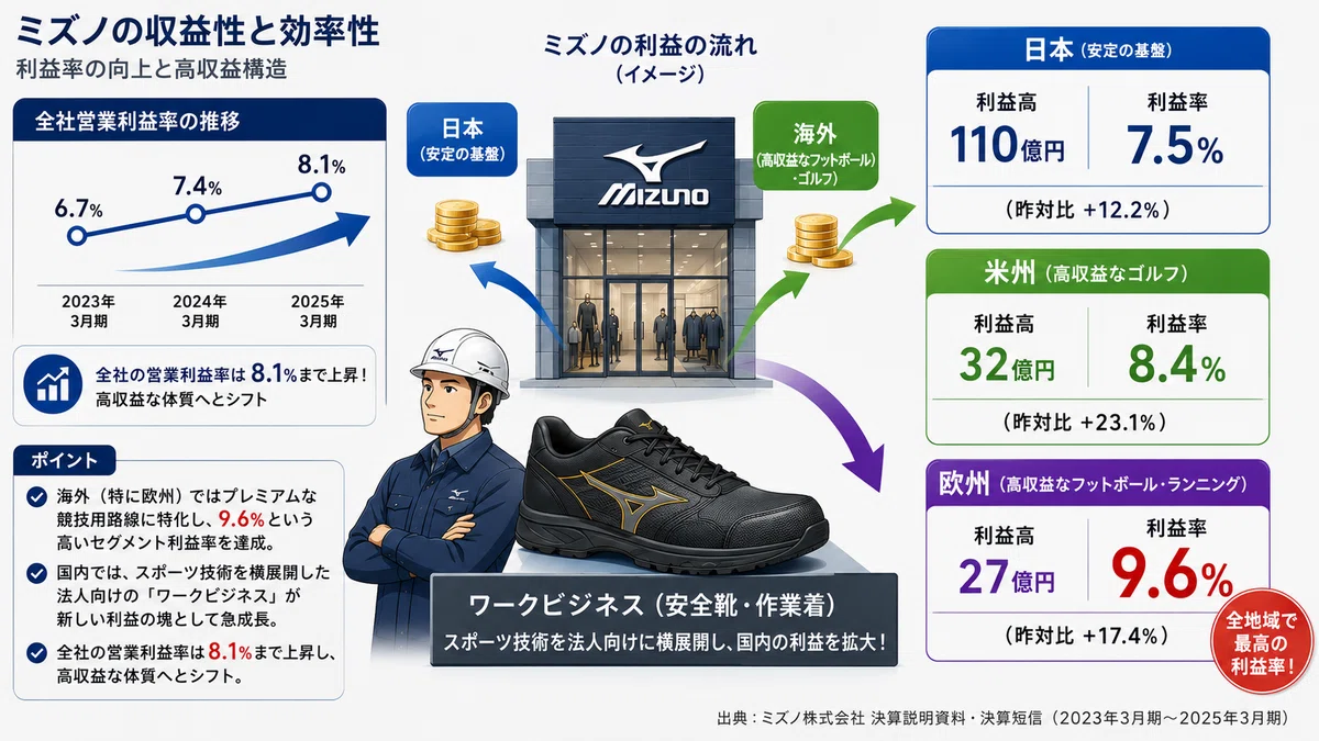 部活の「ミズノ」が安全靴と海外ゴルフで稼ぎまくる異次元のサイフ構造｜流通の財務