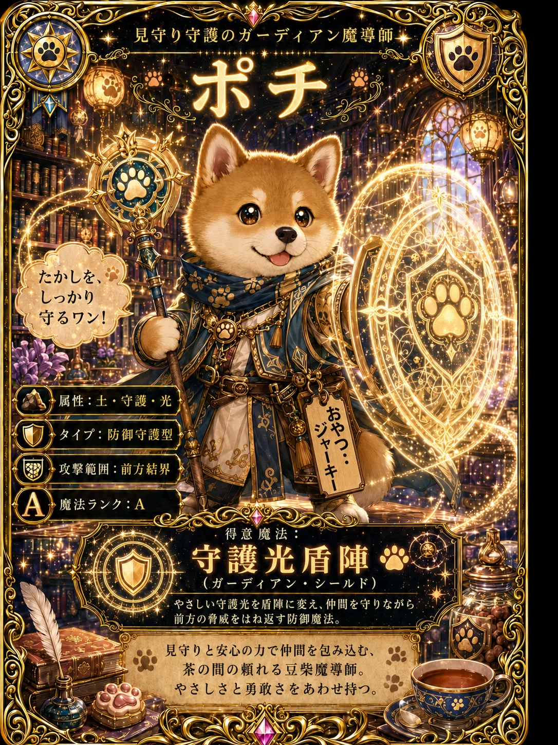 ぷにゅ💓魔法部隊、合体魔法発動🐱🐕｜ピコとポチがひらく茶の間AI魔道士ギルド｜茶の間AI｜たかし