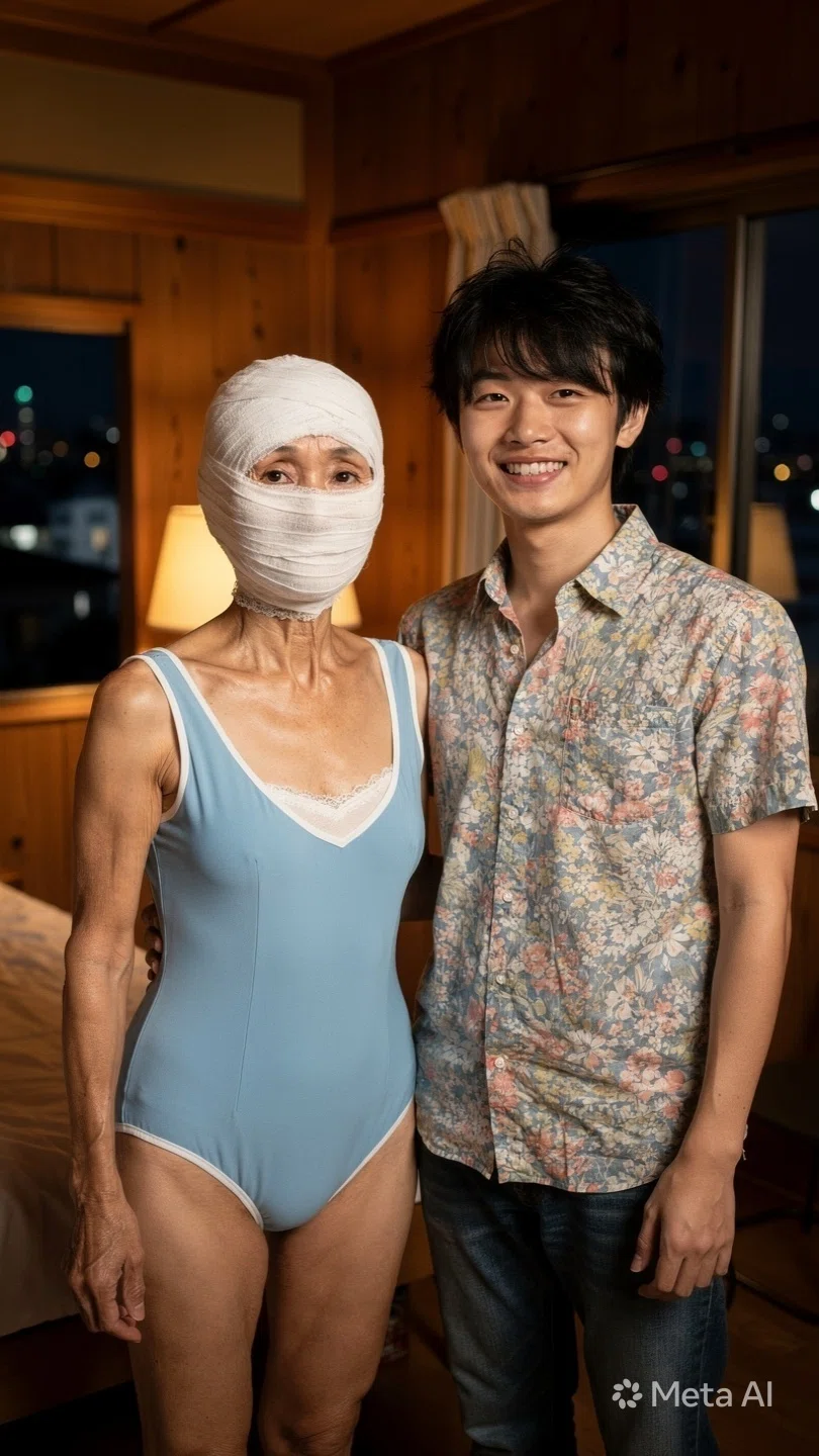 AI画像（包帯ぐるぐる巻き）女子55才｜茜町春彦