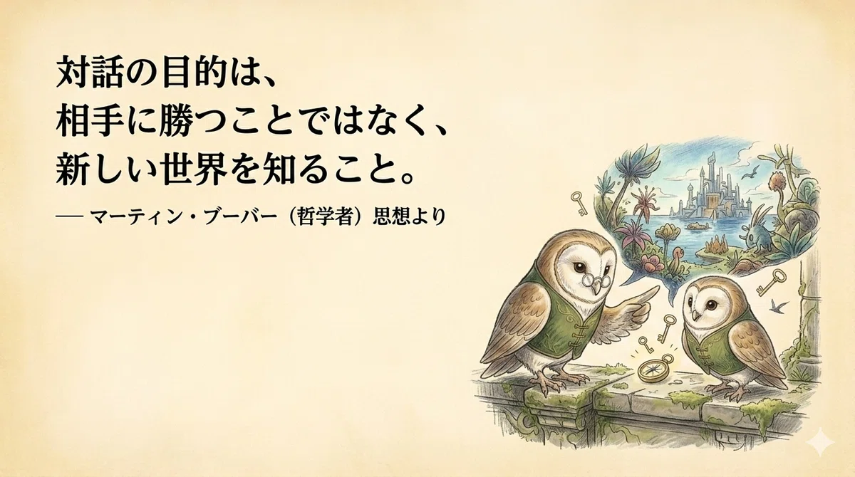 対話の目的は、相手に勝つことではなく、新しい世界を知ること。｜毎日の知恵の黄金サイクル
