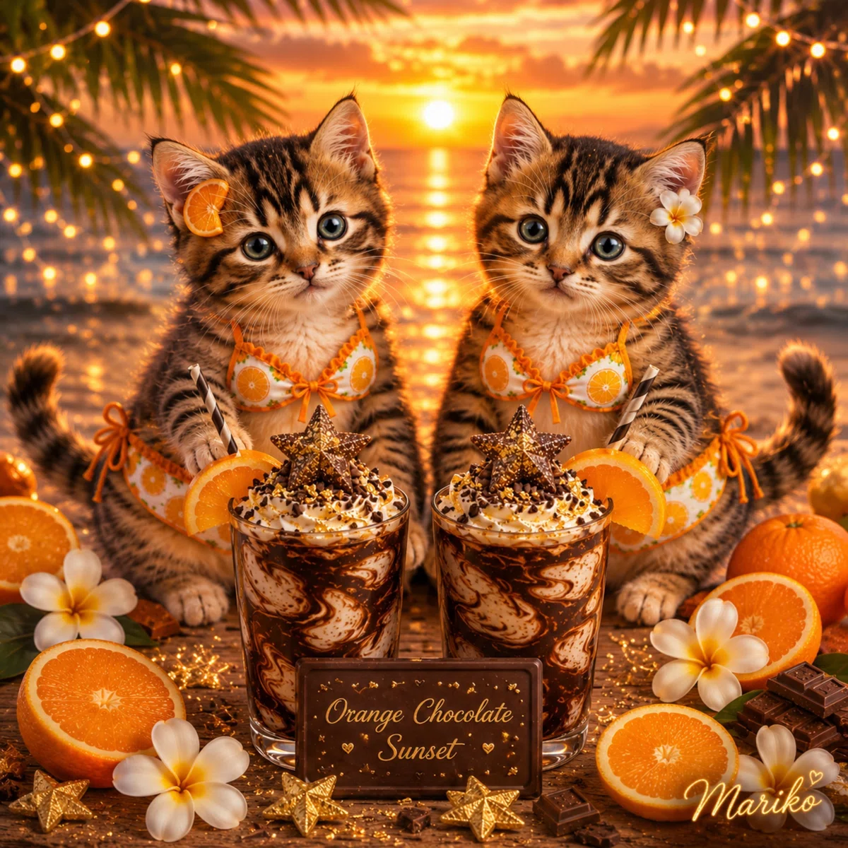 🌅 Orange Chocolate Sunset 🍊🍫オレンジ&チョコレートの心がふんわりと幸せで満たされる曲を作りました🍊 ...