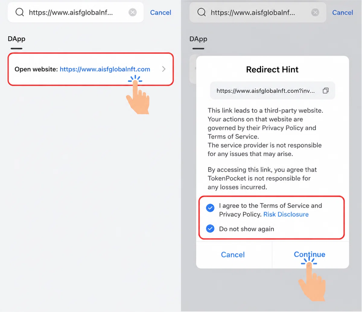 How to Register on the AISF DApp｜From TokenPocket Connection to Account ...