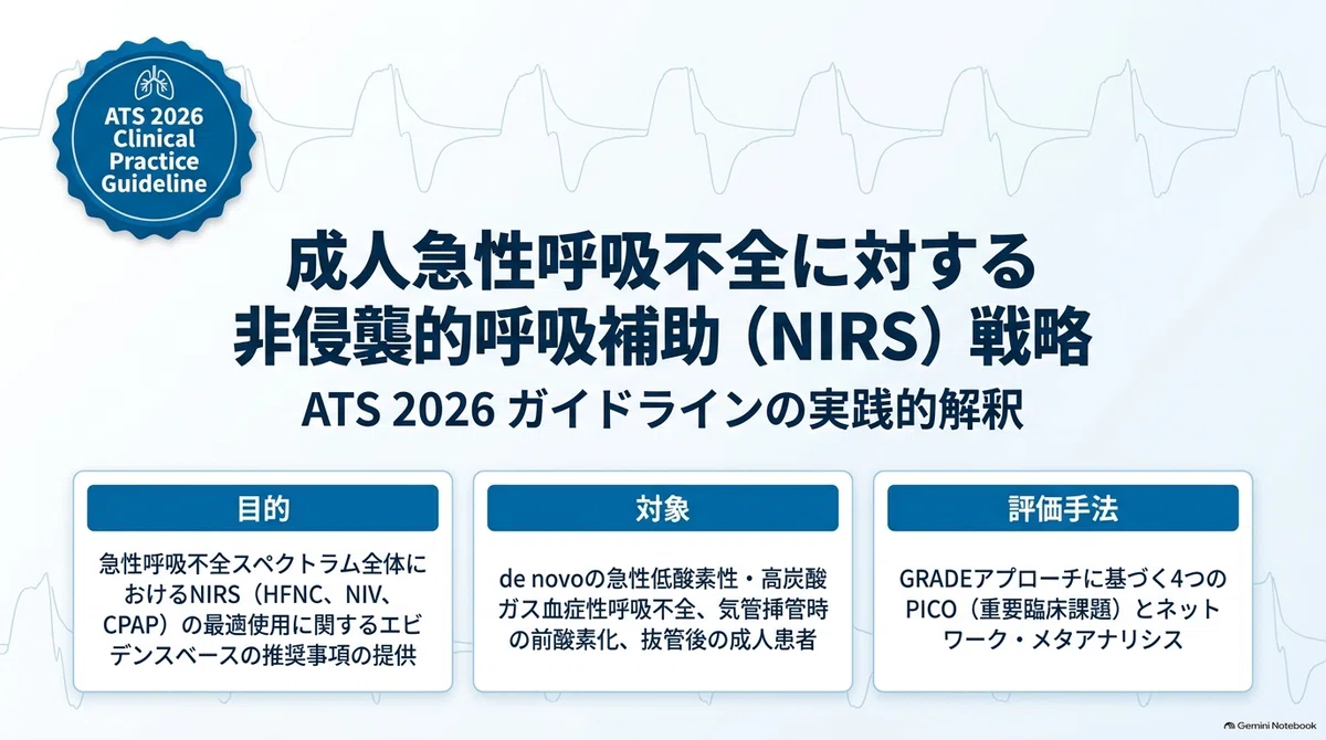 Bible for Choosing Between HFNC and NIV: 2026 ATS Clinical Practice ...