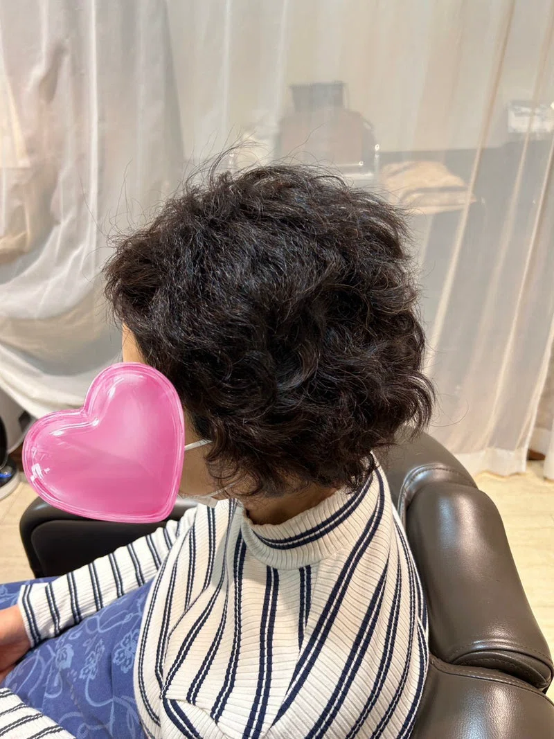 8 months after ditching the wig following chemotherapy. The 8-month ...