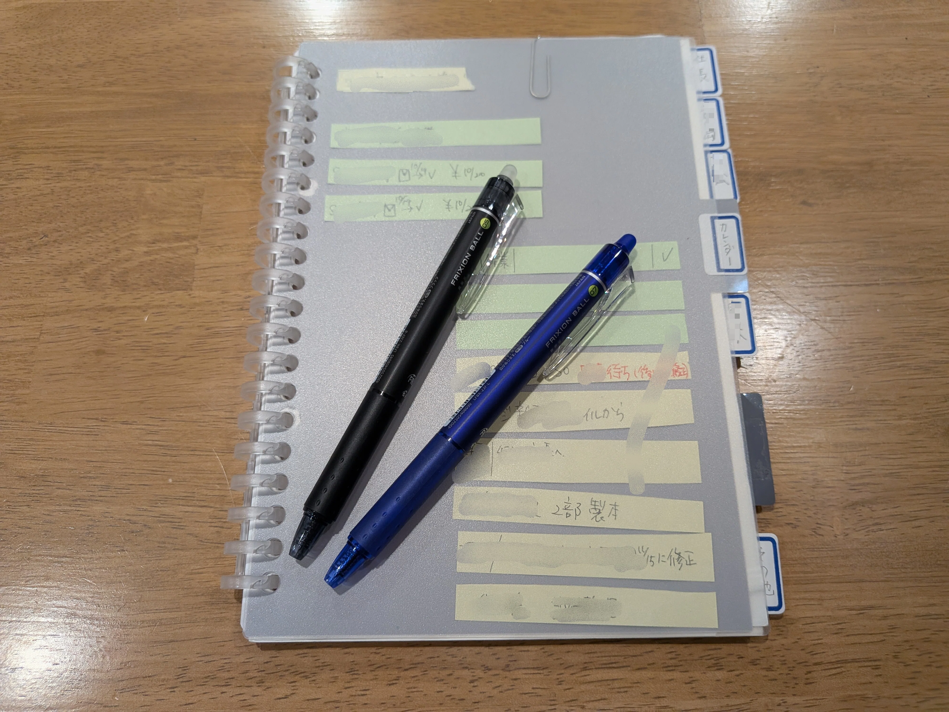 Planner | I made a work planner using Muji refill notebooks and sticky ...